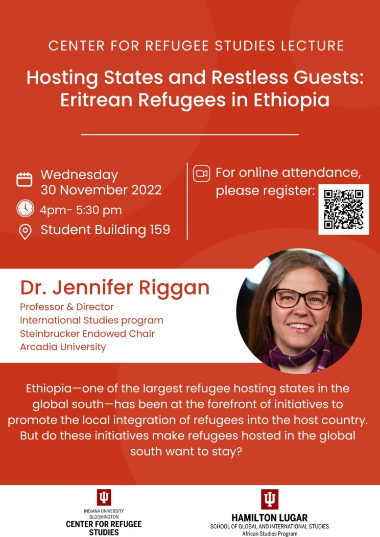 Nov. 30: Dr. Jennifer Riggan Presents “Hosting States and Restless ...