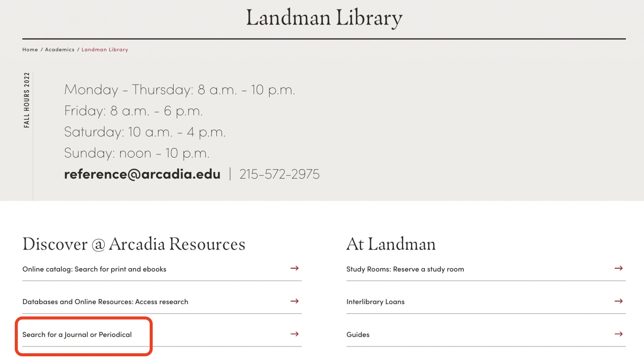 Obtaining Full-Text | Arcadia University